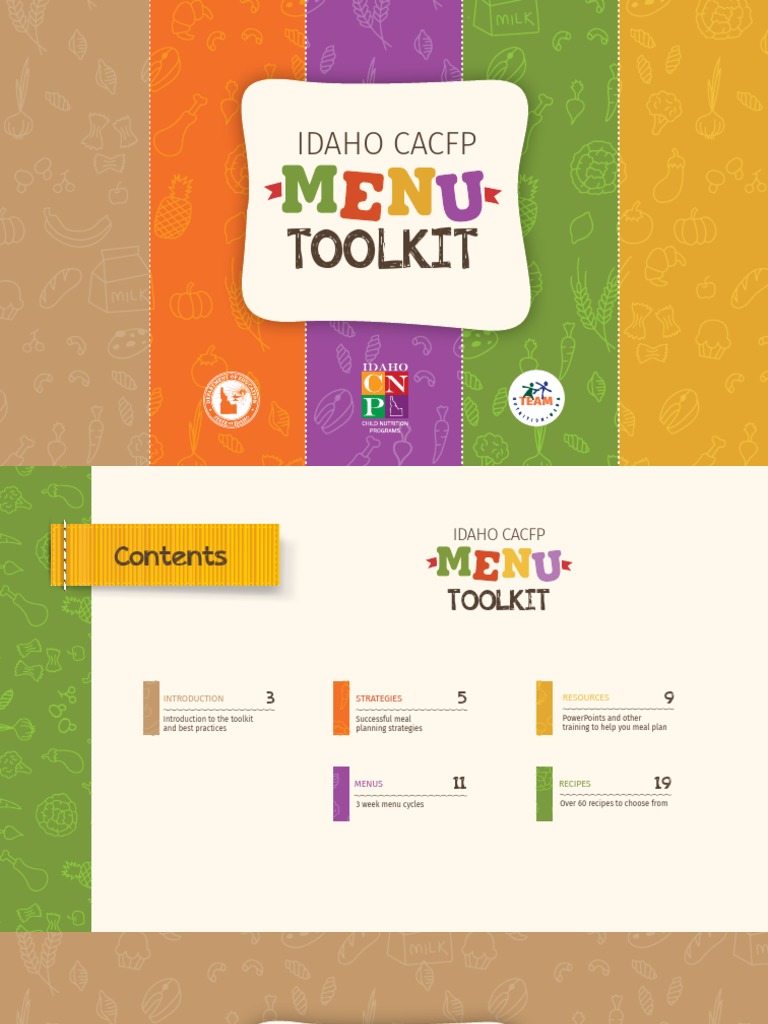 Idaho Cacfp Menu Toolkit Final | PDF | Pound (Mass) | Ounce