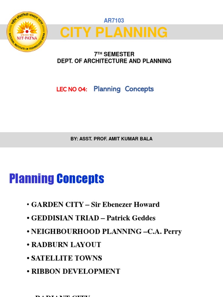 LEC 4 - Planning Concepts PART 2 | PDF | Urbanization | Urban Planning
