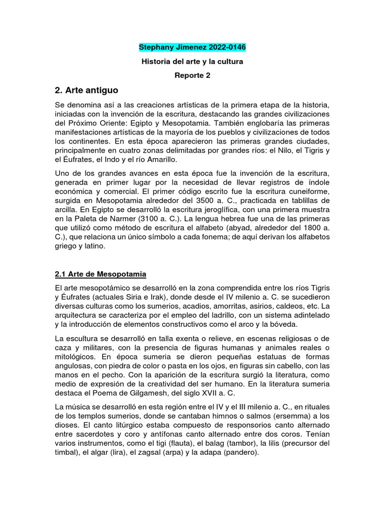 Reporte 2 | PDF | Mesopotamia | Teatro