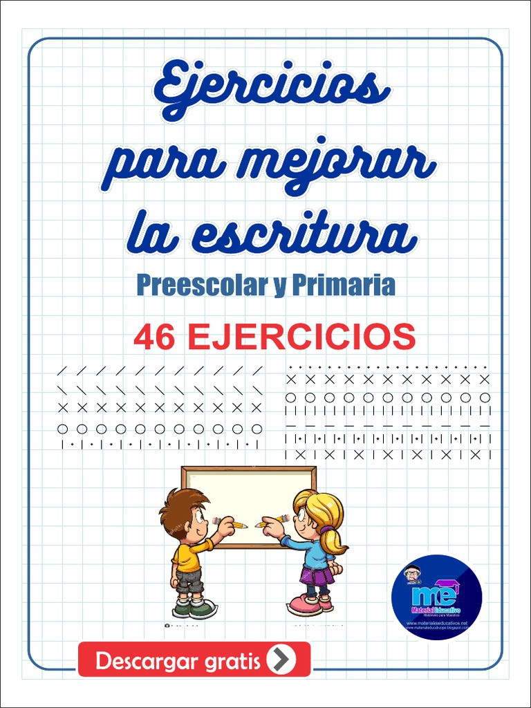 12 Fichas De Ejercicios Para Mejorar La Escritura Preescolar Y Primaria