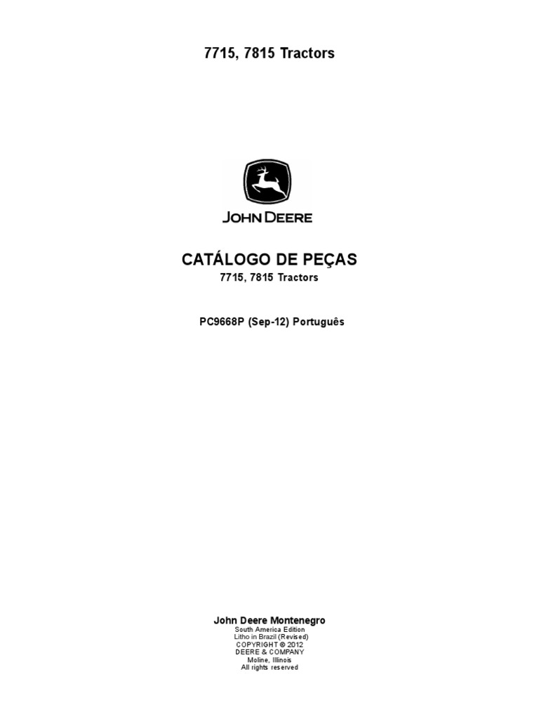 Catálogo de Peças: 7715, 7815 Tractors | PDF | Screw | International ...