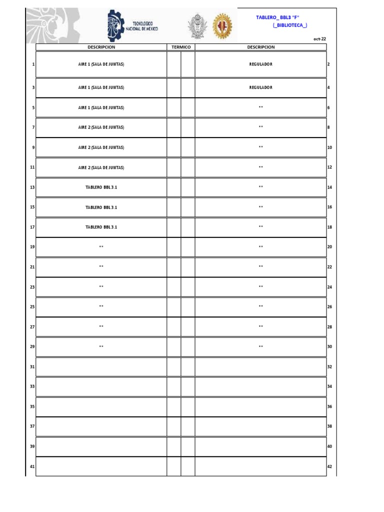Tablero BBL3 F | PDF