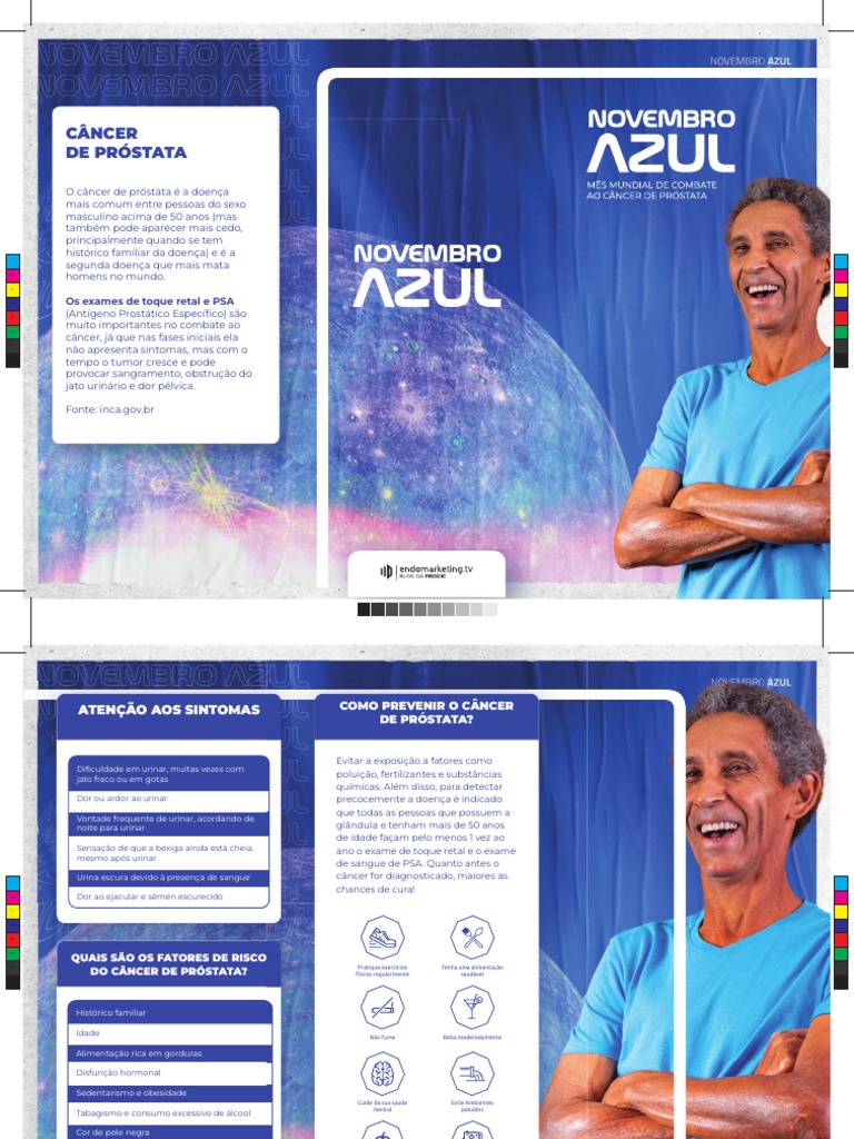 Novembro Azul Folder A4 | PDF | Câncer de próstata | Câncer
