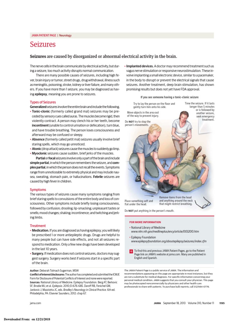 Seizures | PDF | Epilepsy | Diseases And Disorders