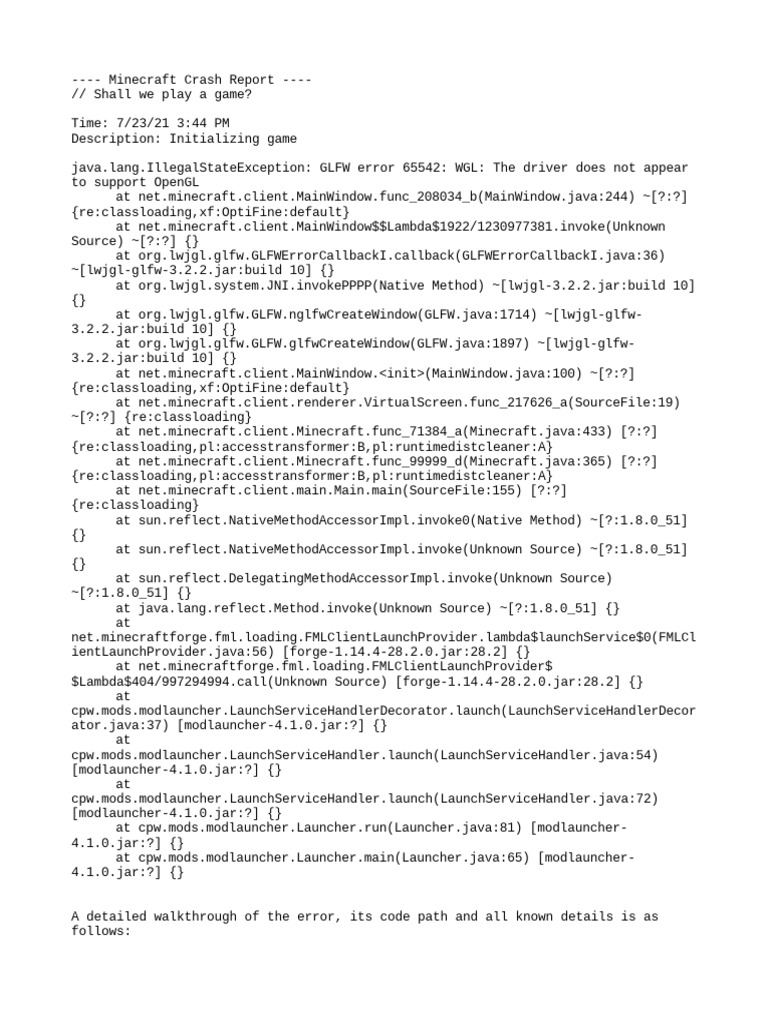 Crash 2021 07 23 154453 Client Download Free Pdf Java Programming Language Java 