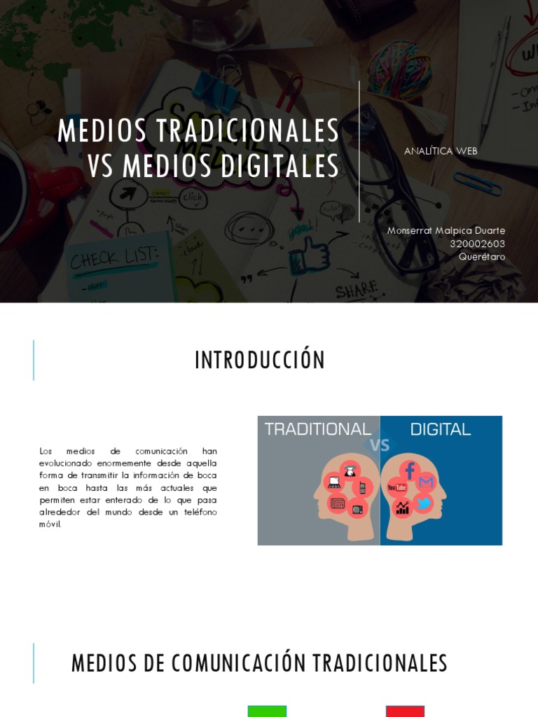 Los medios tradicionales frente a los medios digitales: una comparación ...