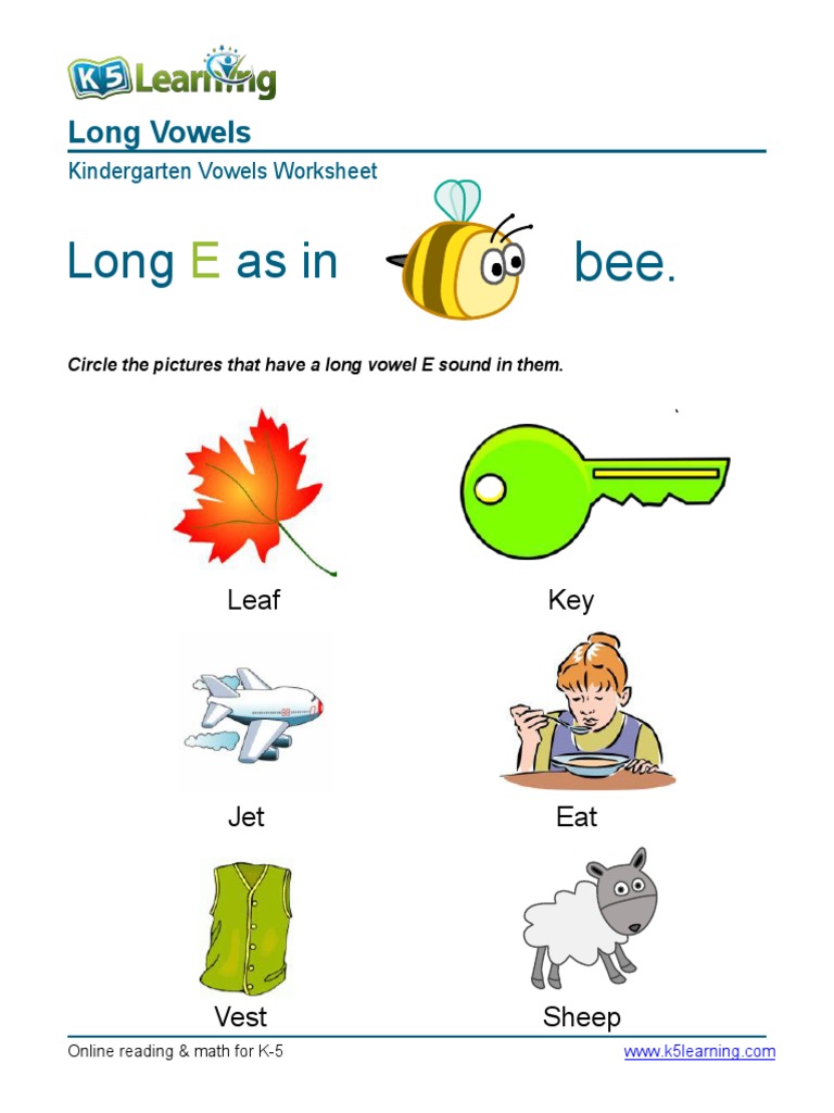 Long Vowels E | PDF