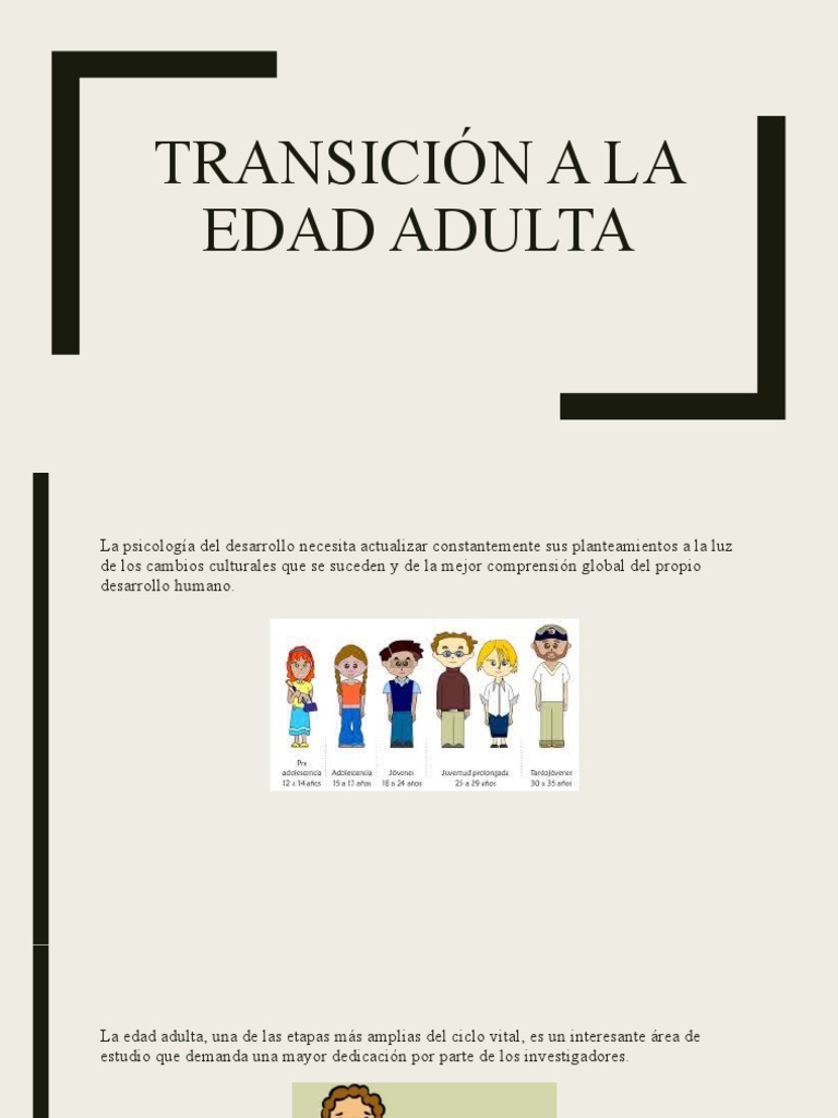 Transición A La Edad Adulta | PDF | Salud y bienestar | Estilo de vida