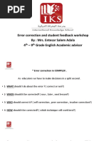 Error Correction vs. Feedback - Group 5 - Written Report | PDF | Second Language | Learning
