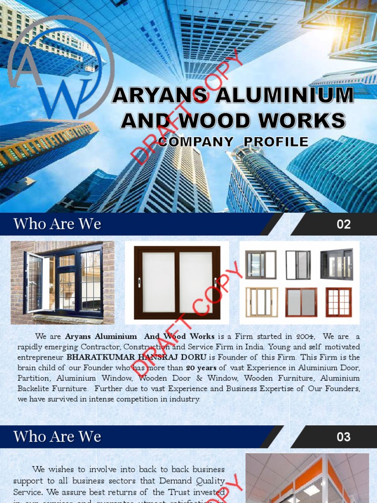 Aryans Aluminium and Wood Works | PDF