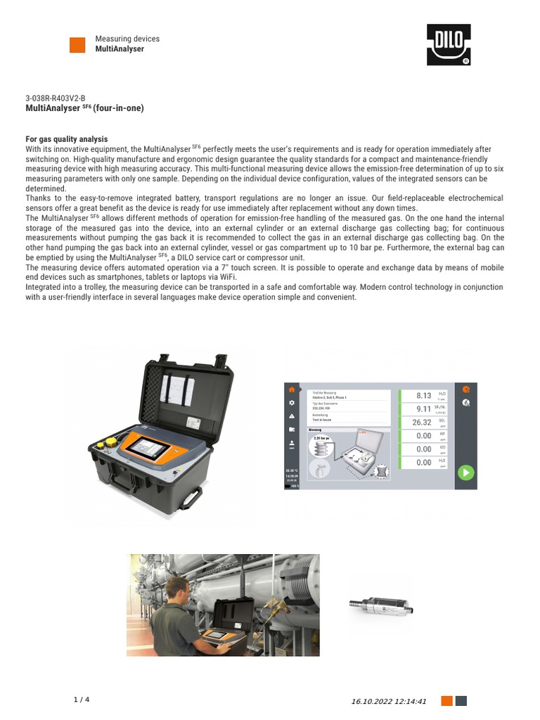 Multianalyser (Four-In-One) | Download Free PDF | Sensor | Accuracy And Precision