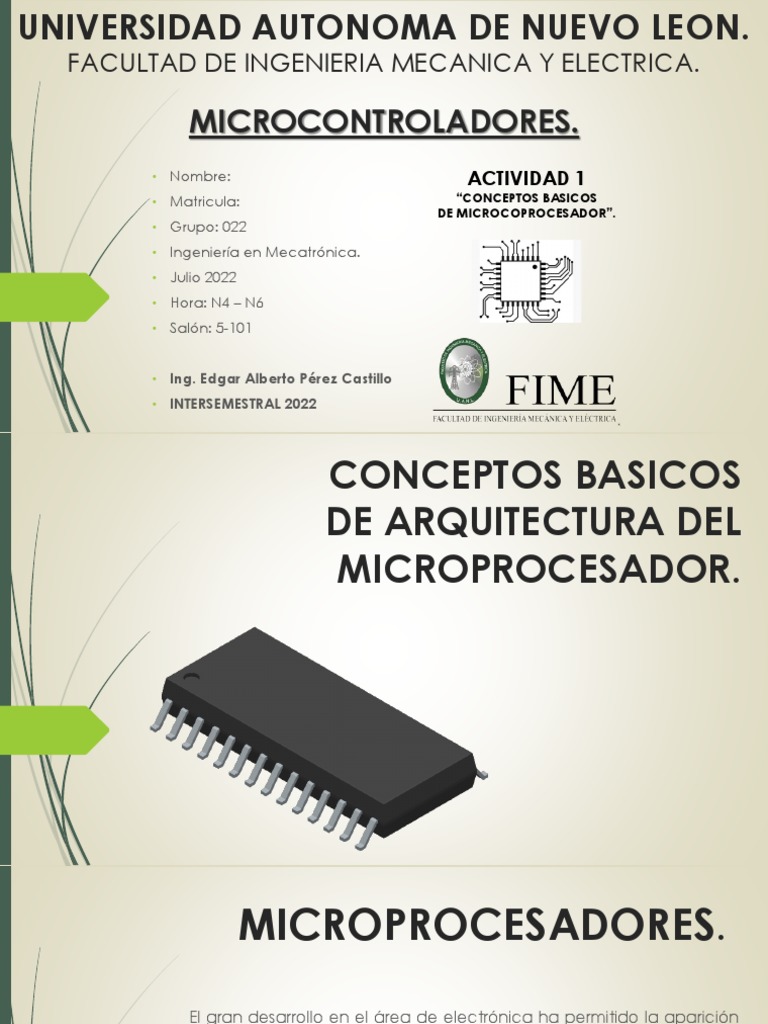 Tarea1 Microcontroladores | PDF | Poco | Microprocesador