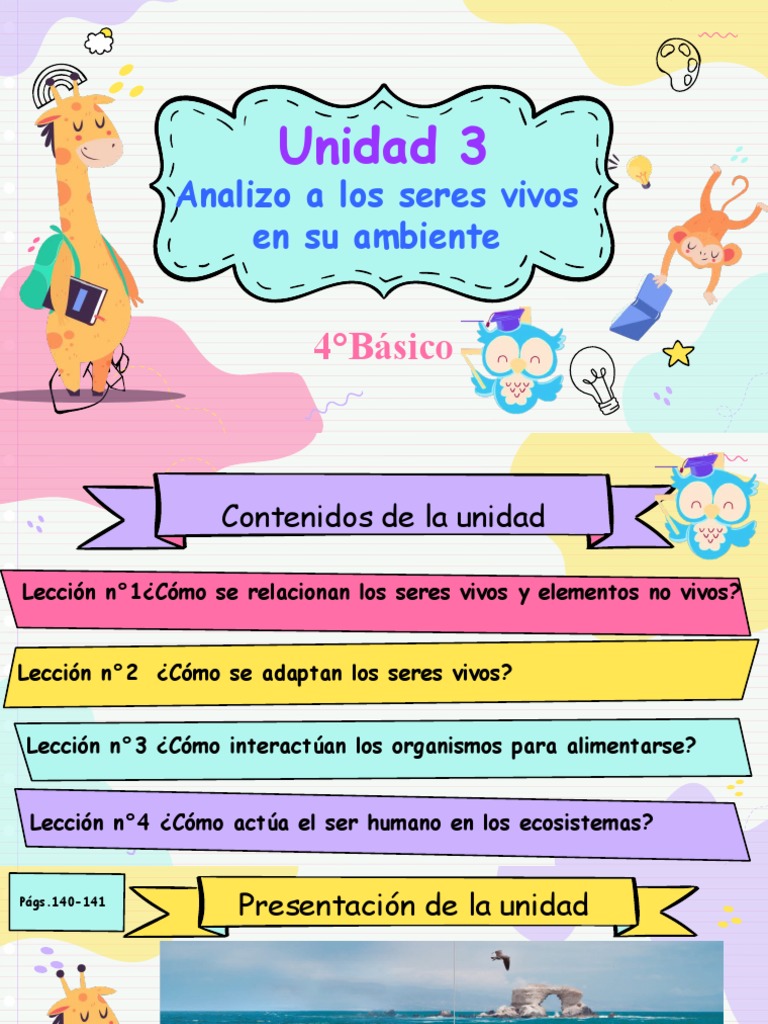 Unidad 3 Seres Vivos. | PDF | Ecosistema | Entorno natural