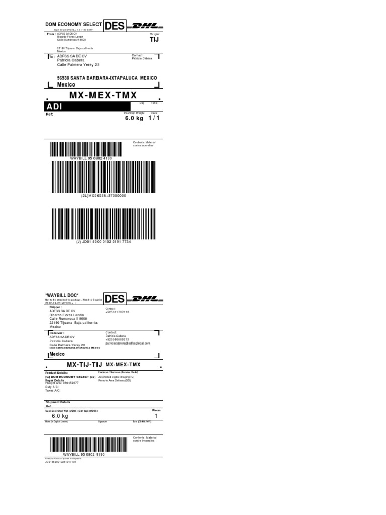 Pasos para Generar Guia DHL | PDF | Transport | Written Communication