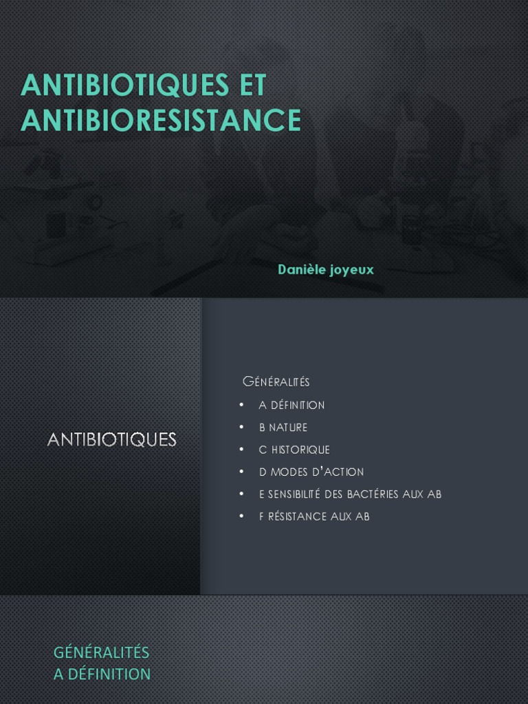 Antibiorésistance | PDF | Résistance aux antibiotiques | Pharmacologie