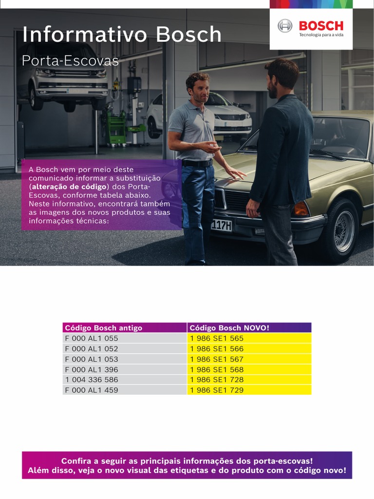 Bosch Novos Codigos Dos Porta Escovas | PDF