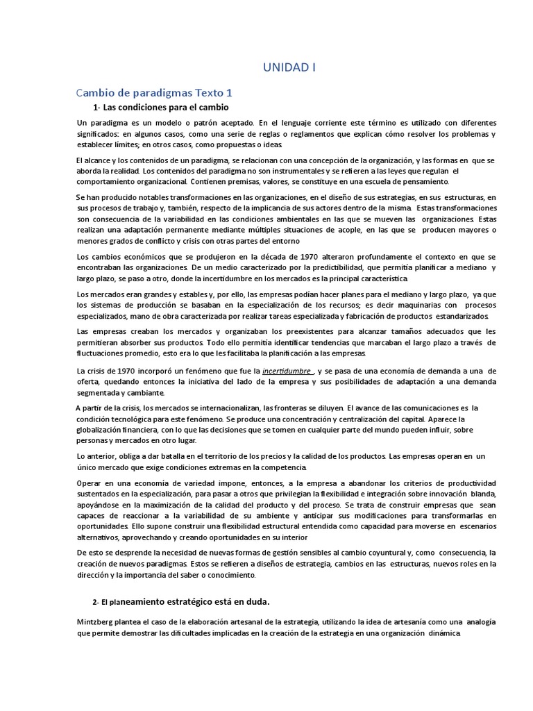 El Cambio de Paradigmas en las Organizaciones: La Flexibilidad como Nuevo Modelo Organizacional ...