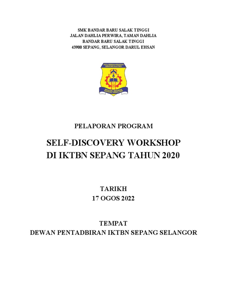 2022 Dokumentasi Program Self Discover Workshop Di Iktbn Sepang | PDF