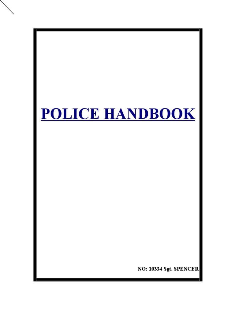 Police Handbook 1 | Download Free PDF | Crimes | Crime & Violence