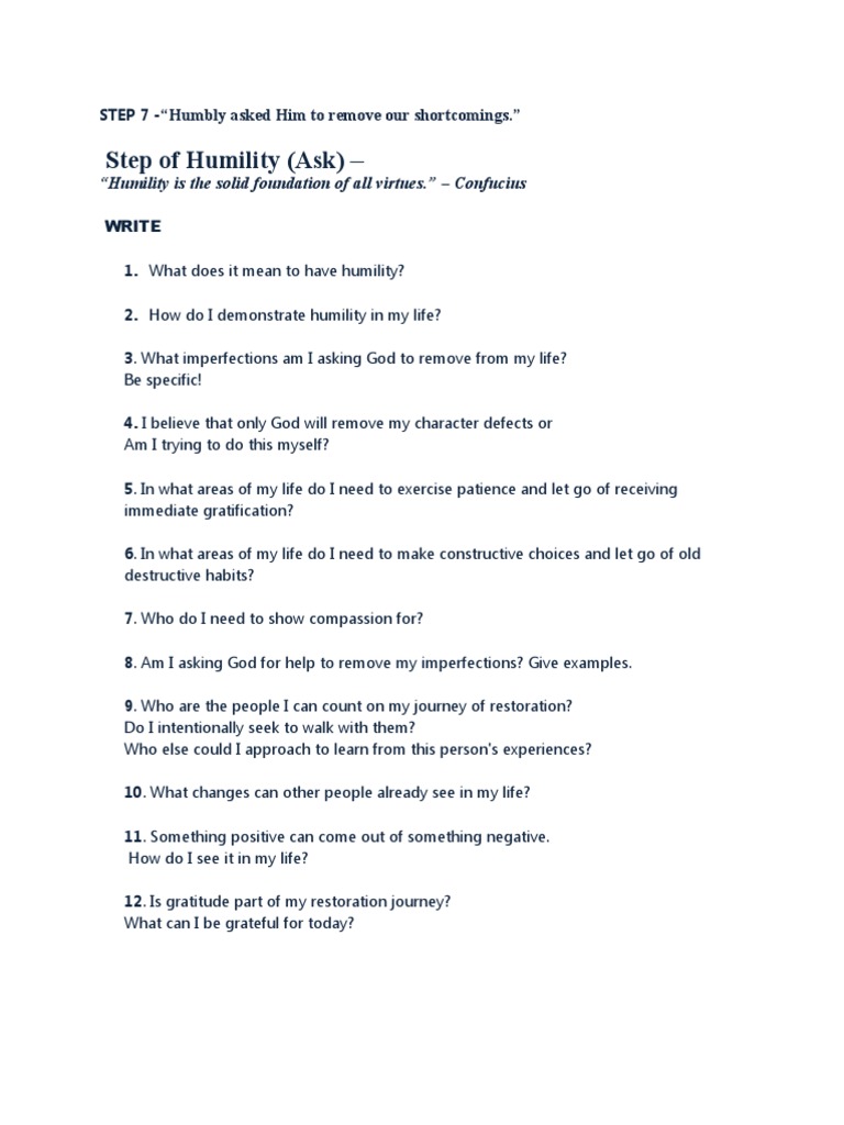 STEP 7 Celebrate Recovery | PDF