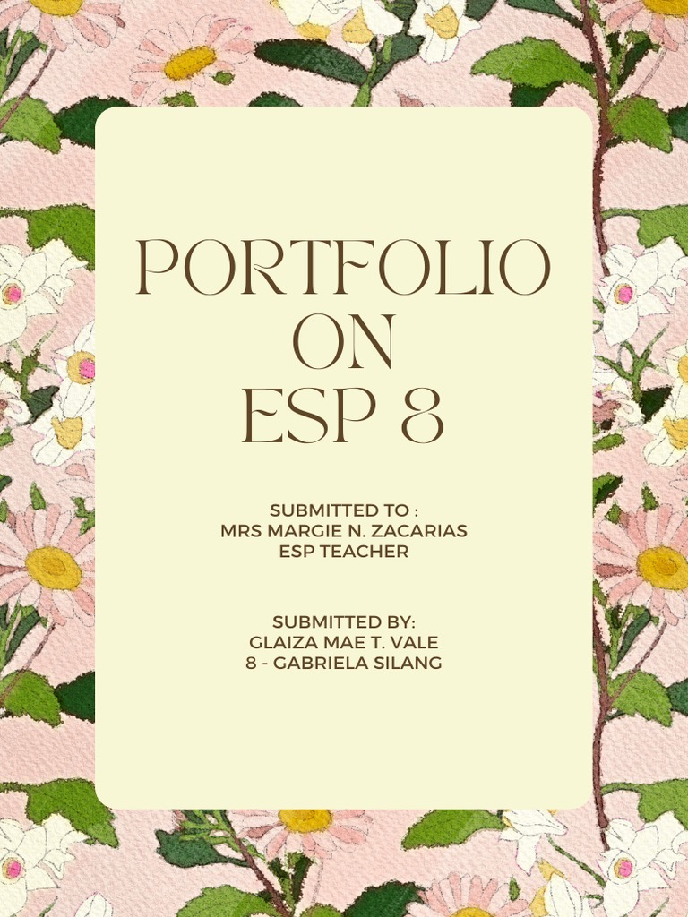 Glaiza Mae Vale's ESP Portfolio | PDF | Self-Improvement
