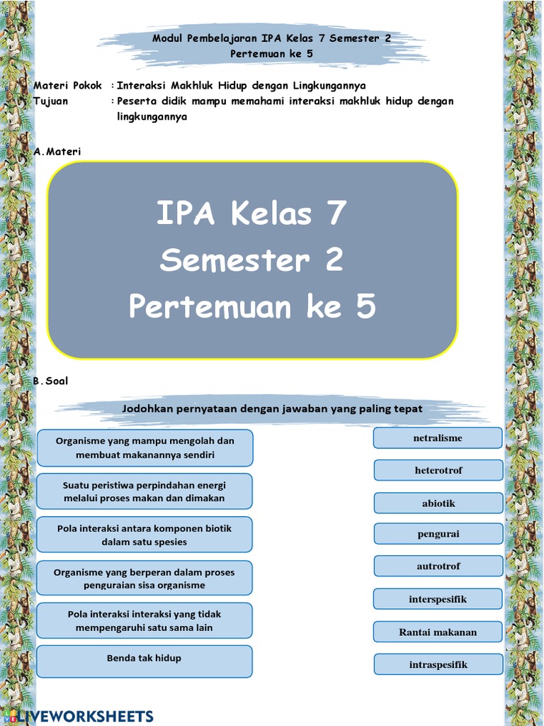 LKPD Ipa Kelas 7 Bab 2 Semester Genap | PDF