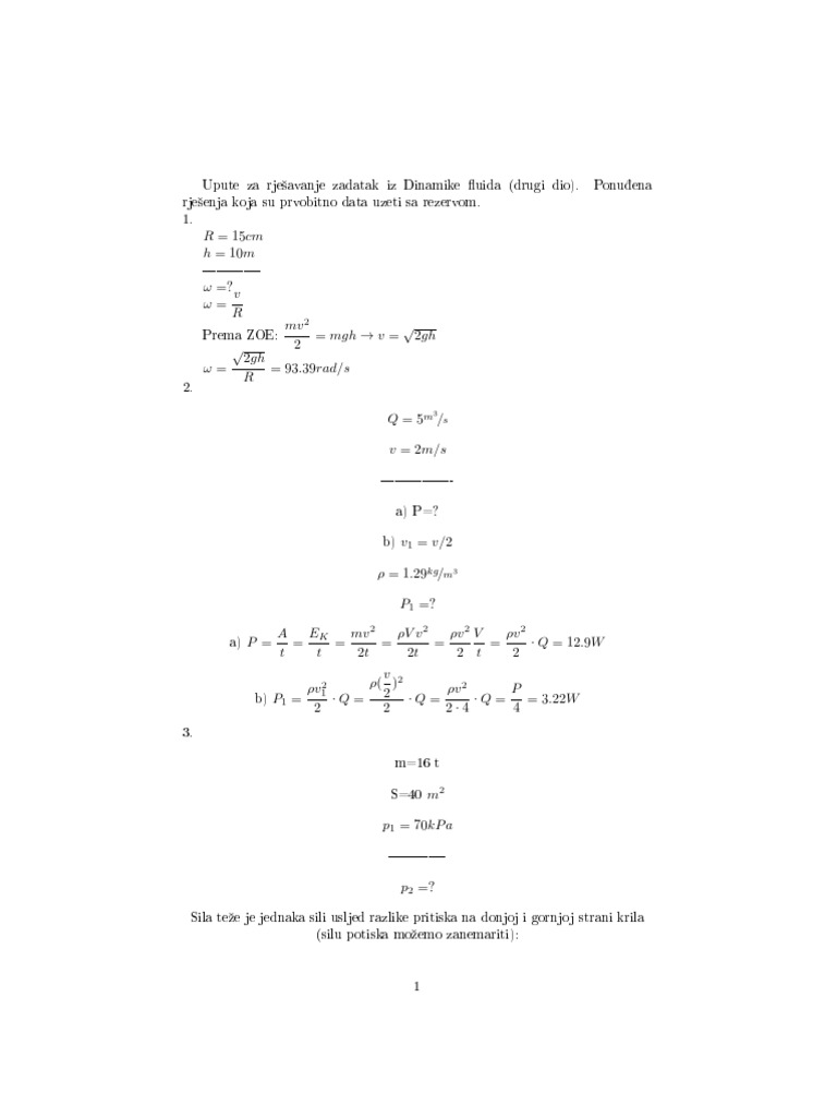 Fizika - Zadaci-Rjesenja - Potpuna | PDF