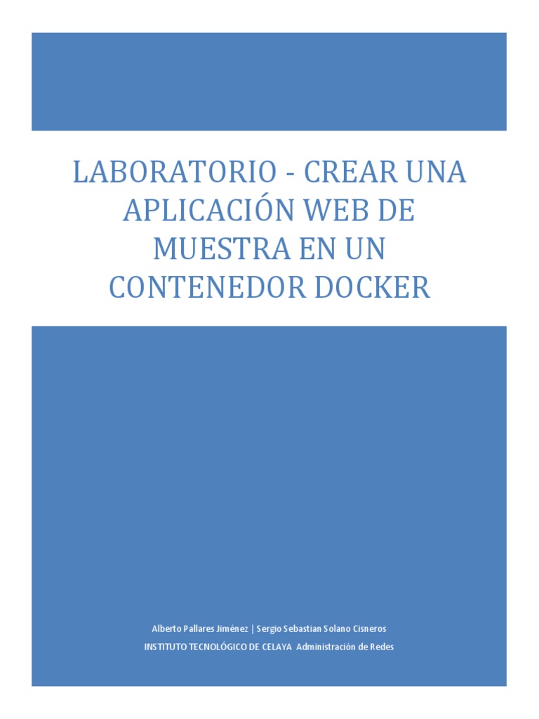 6.2.7-Lab - Build-A-Sample-Web-App-In-A-Docker-Container - Pallares - Solano | PDF | Red mundial ...