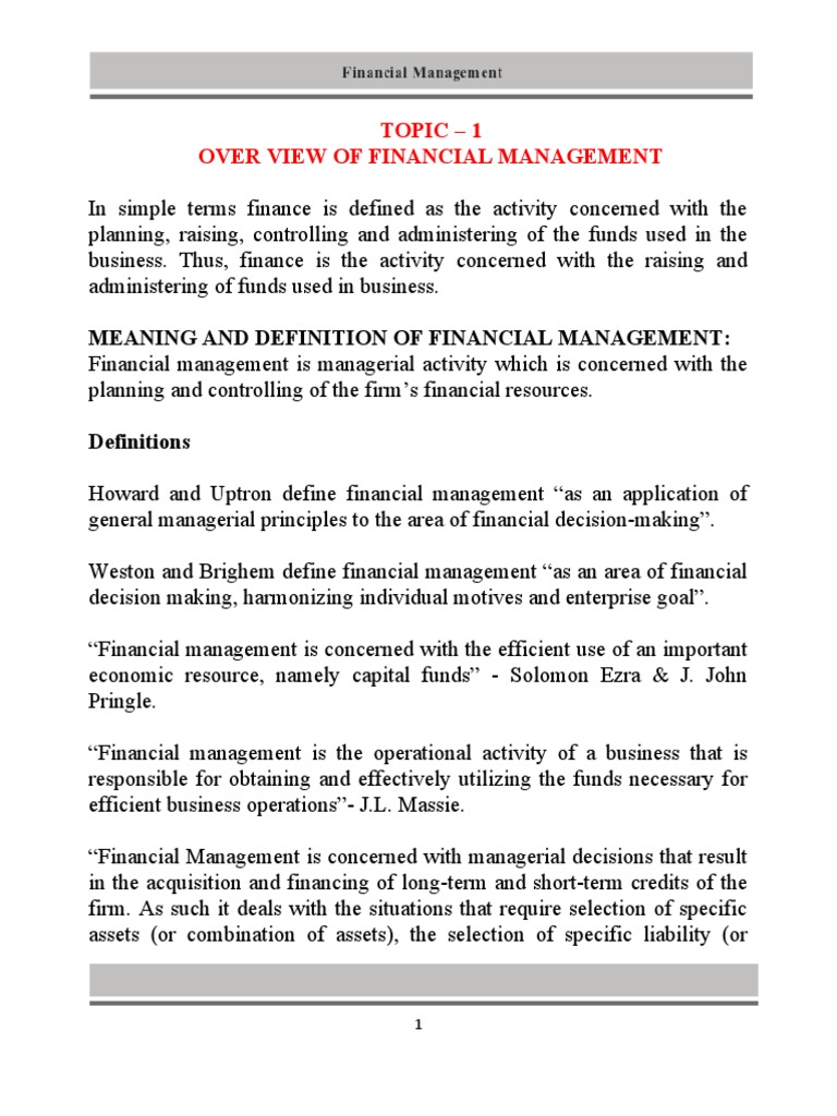 Financial Management | PDF | Capital Structure | Dividend