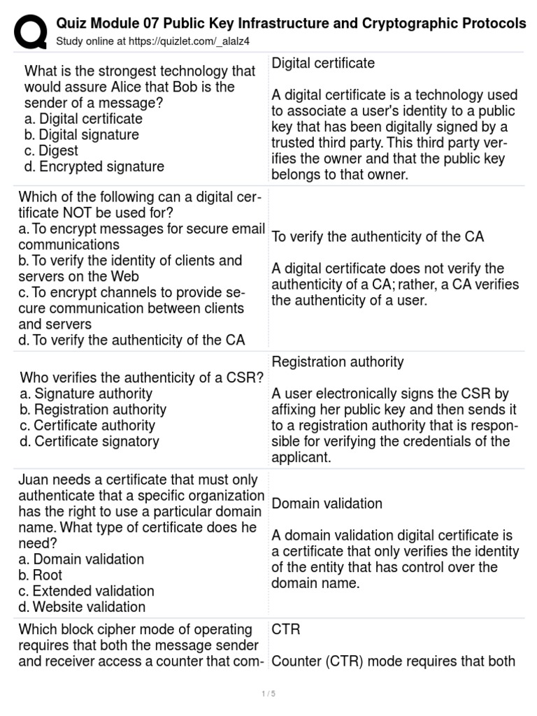 Chapter 9 Public Key Cryptography and R S A | PDF | Public Key ...