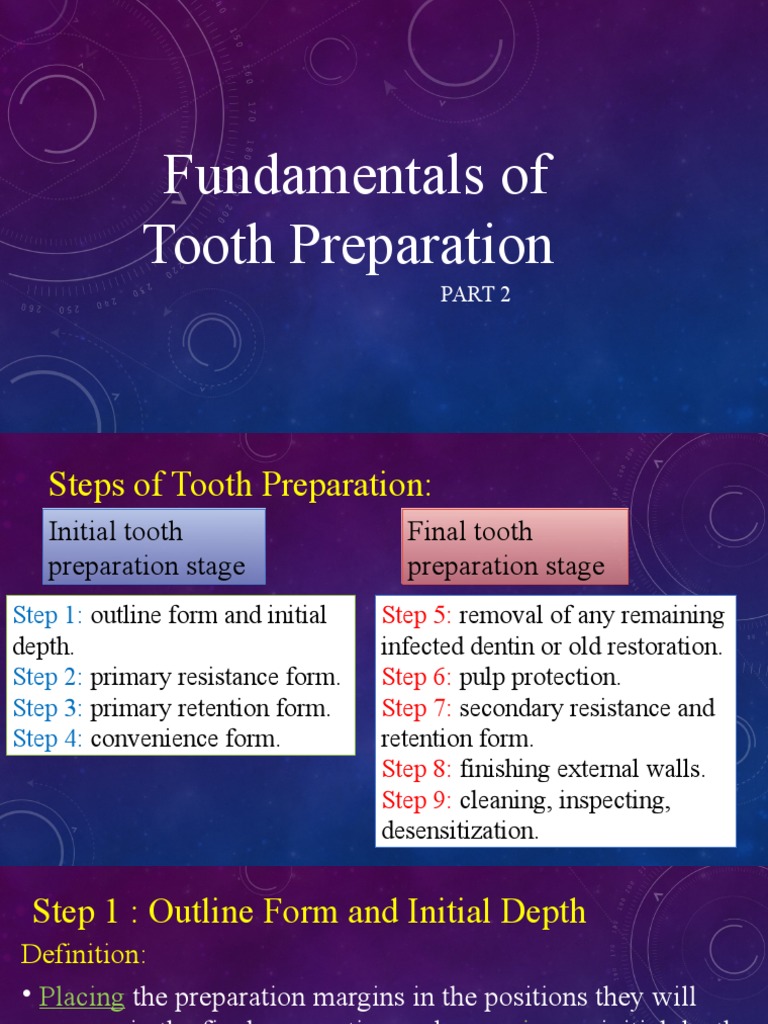Fundamentals of Tooth Preparation 2 | PDF | Dentin | Health Sciences