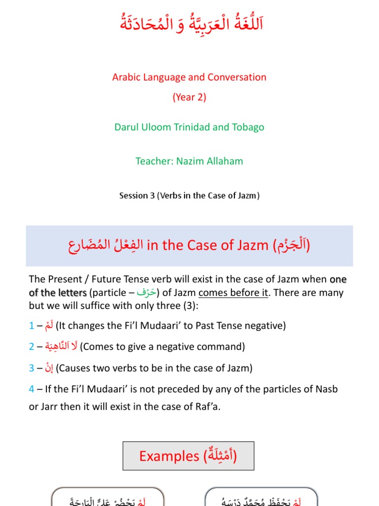 Arabic Yr 2 Session 3 | PDF | Syntax | Language Mechanics