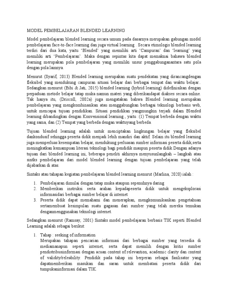 Sintaks Blended Learning | PDF