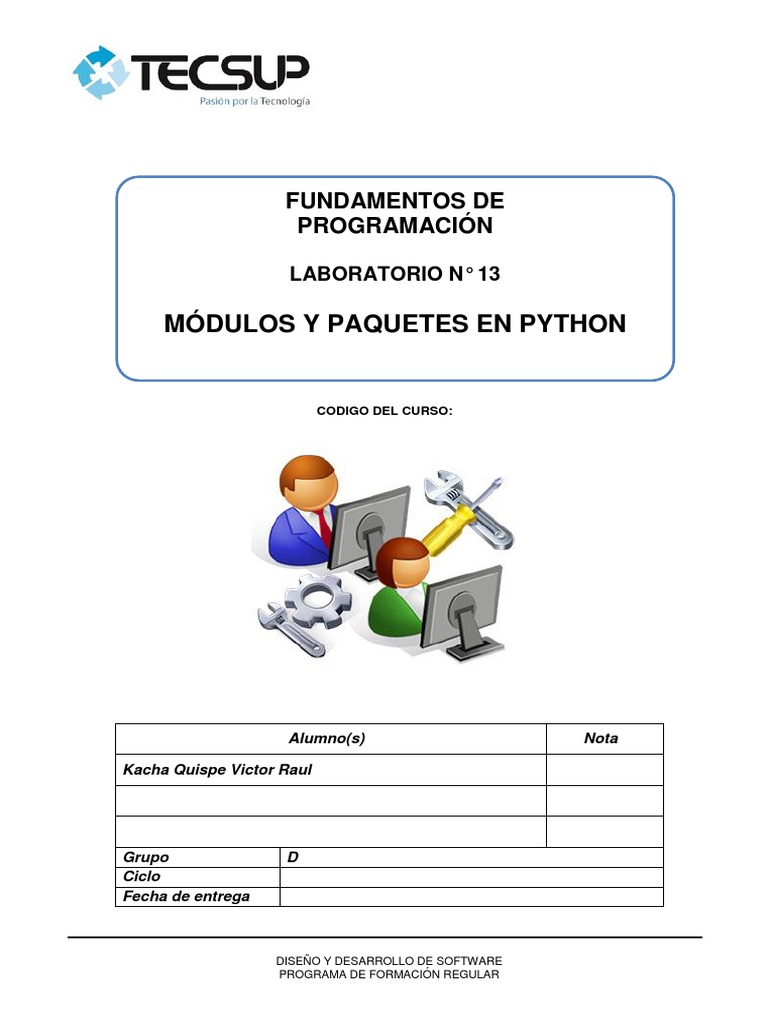 Lab 13 Módulos Y Paquetes En Python Descargar Gratis Pdf Python Lenguaje De Programación