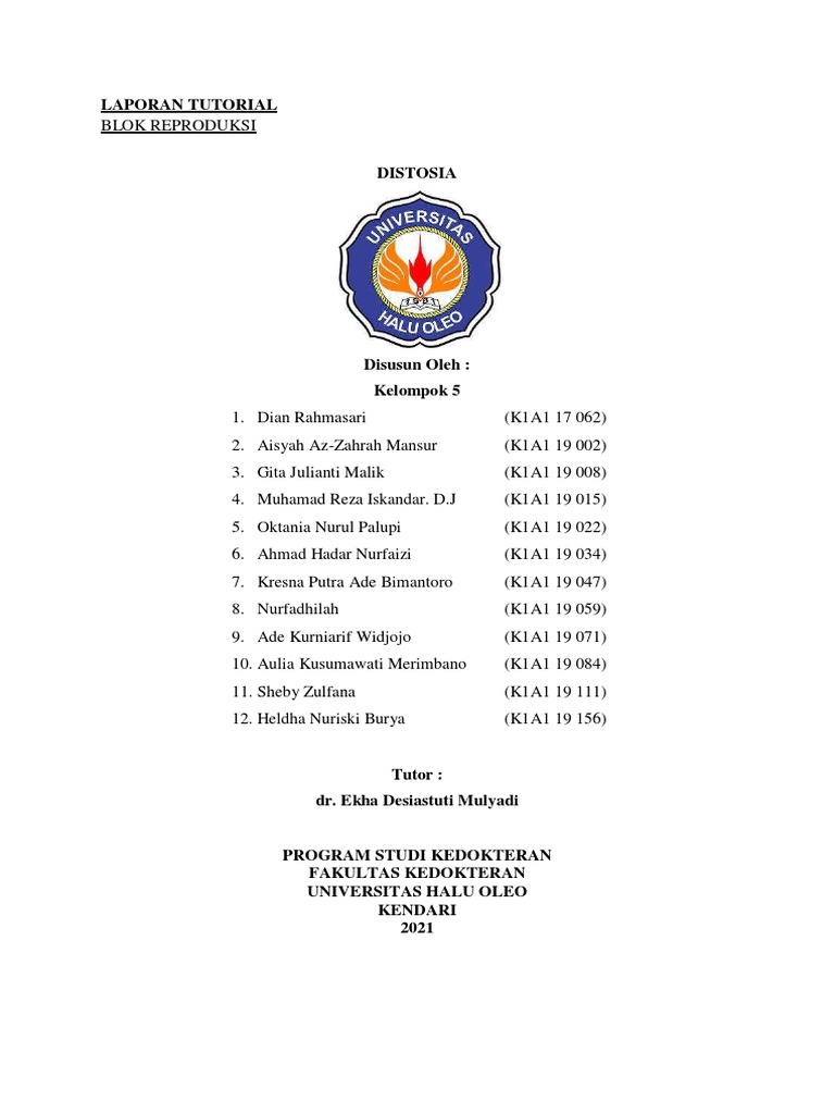 5 - Laporan Tutorial Modul 3 Distosia. | PDF