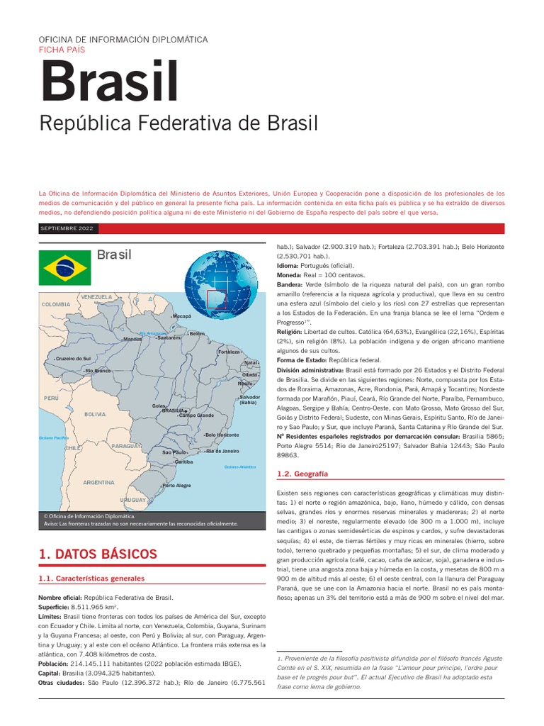 Brasil - Ficha Pais | PDF | Brasil | Legislador