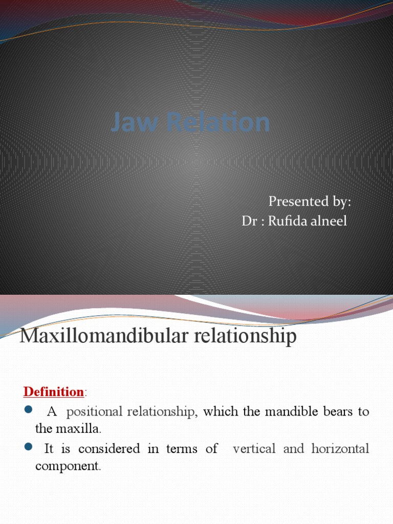 Maxillomandibular Relationship Overview | PDF | Dentures | Dentistry Branches