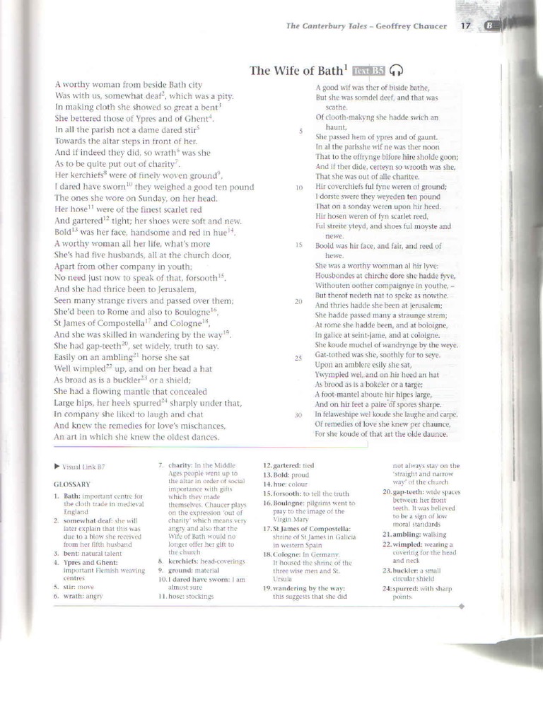 The Canterbury Tales - The Wife of Bath - General Prologue | PDF