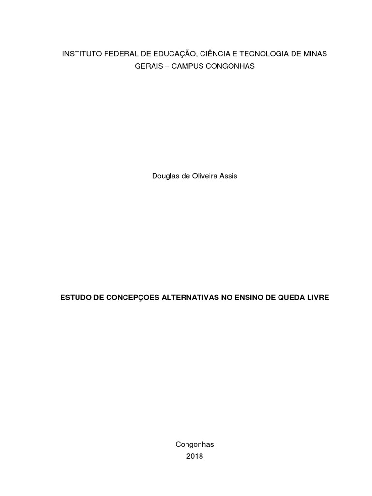 Tcc Douglas De Oliveira Assis Download Grátis Pdf Science Aprendizado
