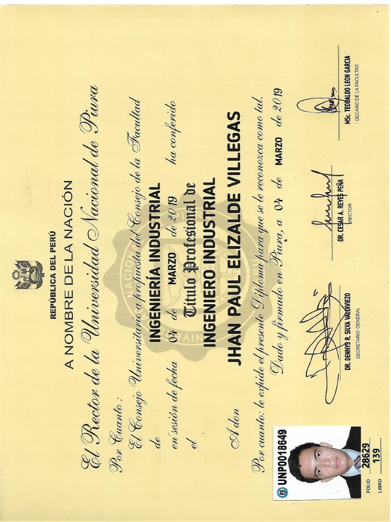 Grado de Instrucción | PDF