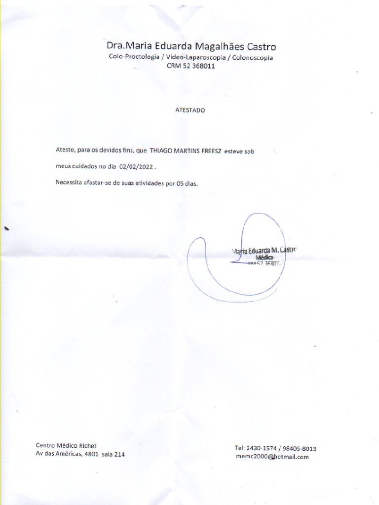 Atestado Thiago | PDF