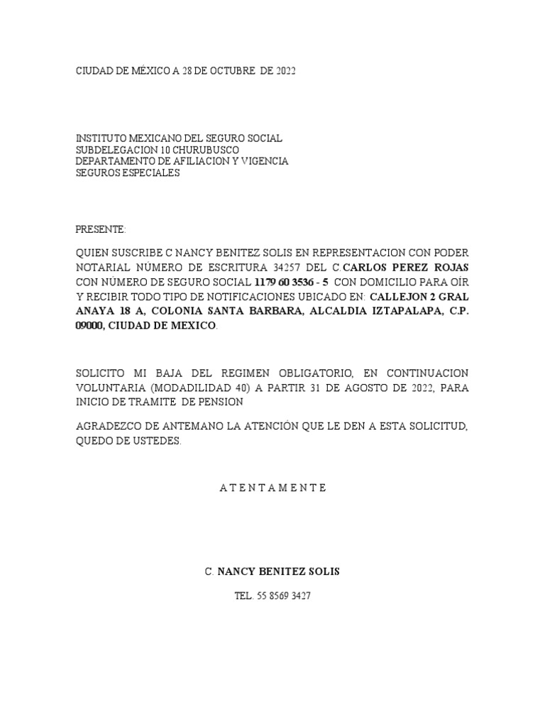 Baja Modalidad 40 Baja Imss Pdf