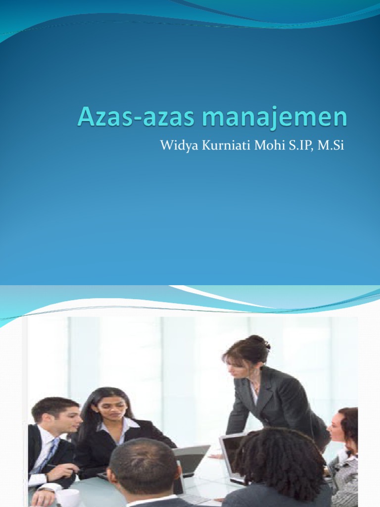 Azas Azas Manajemenppt | PDF | Karier & Perkembangan