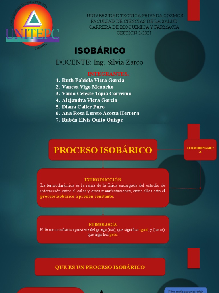 Proceso Isobárico en Termodinámica | PDF | Termodinámica | Entalpía