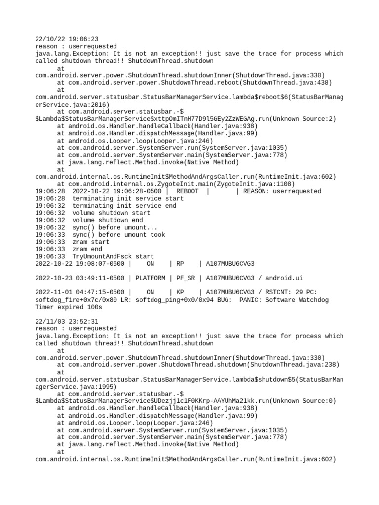 Power Off Reset Reason | PDF | Java (Programming Language) | Computer Engineering