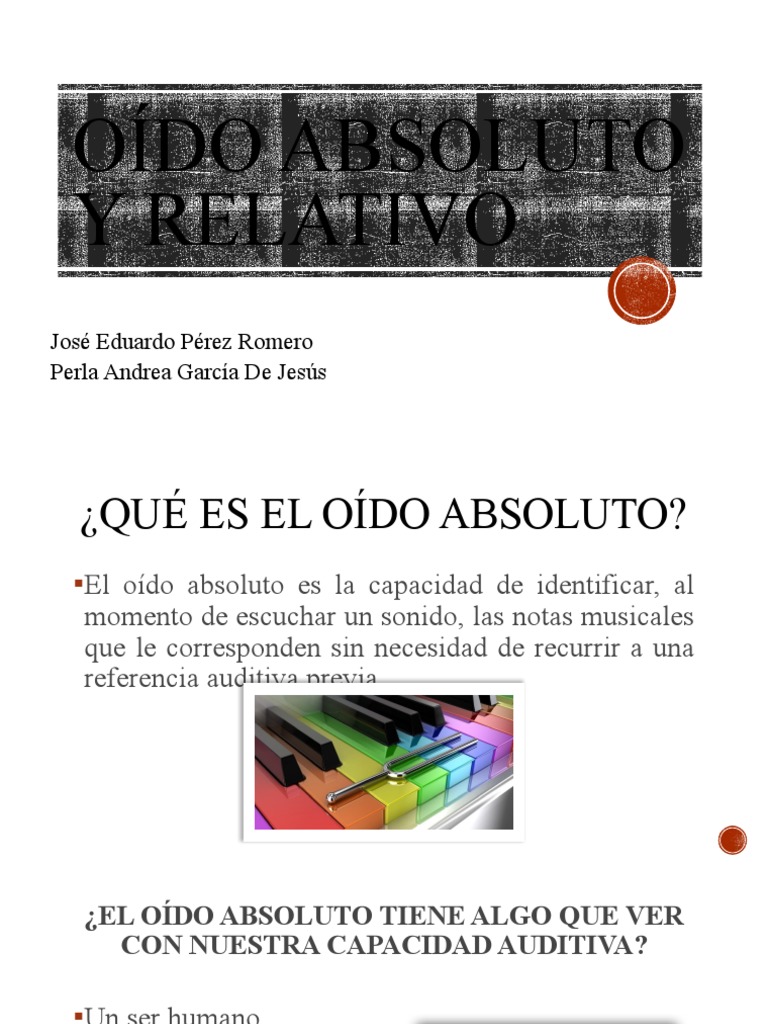 Oído Absoluto y Relativo | PDF | Sonido | Cognición