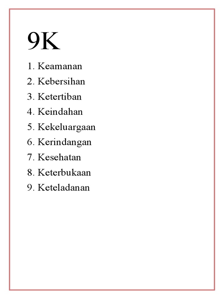 Budaya 9K Dan 5S | PDF