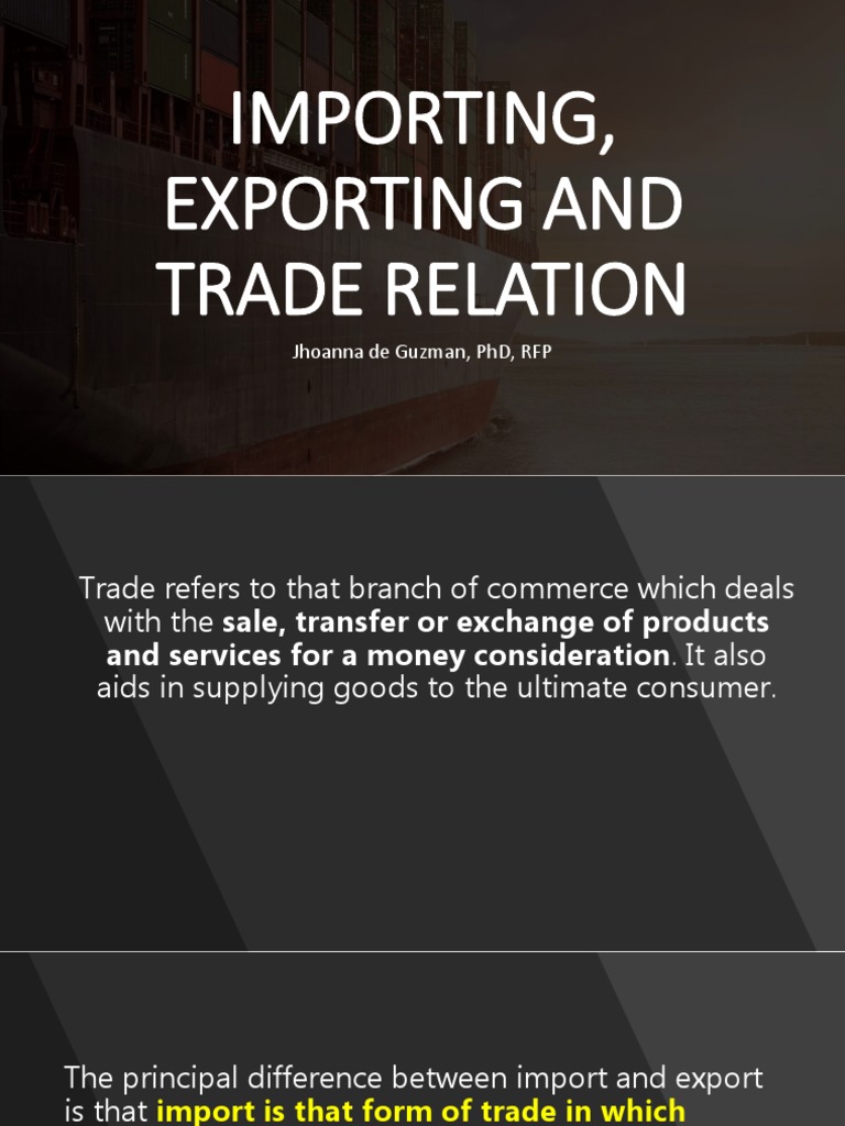 Import vs. Export: Key Differences Explained | PDF | Balance Of Trade | Imports