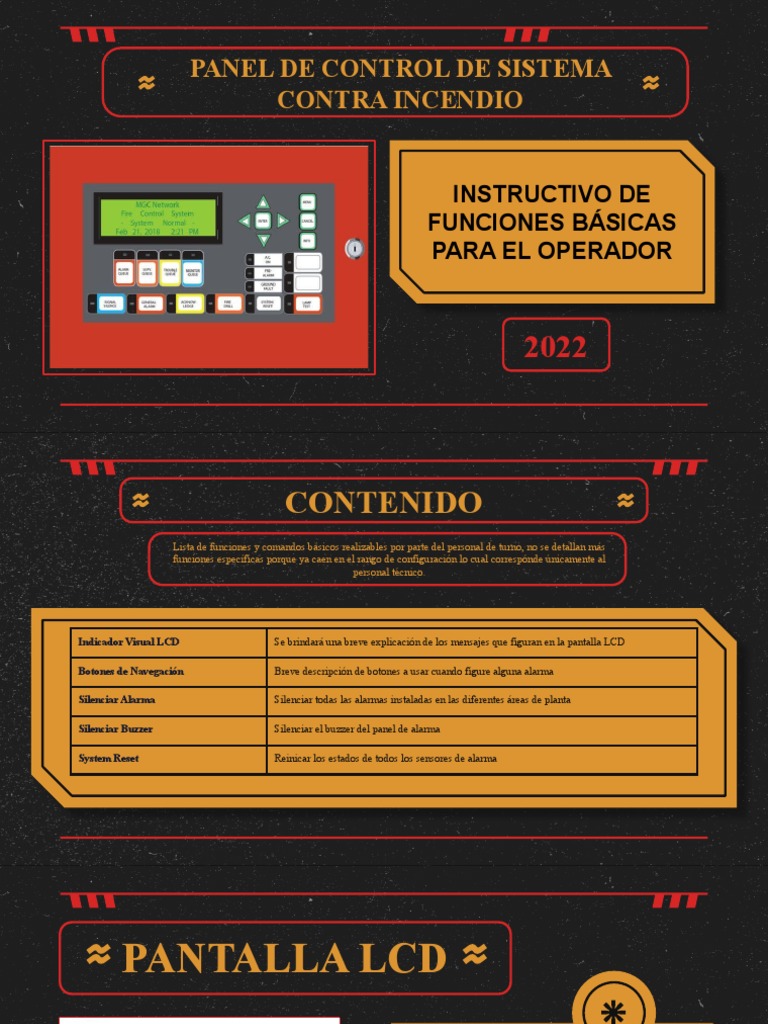 Instructivo Básico Panel Contra Incendios | PDF | Pantalla de cristal ...