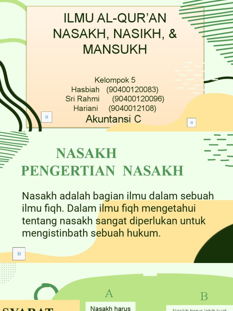 KLP5 (Nasakh, Nasikh, & Mansukh) | PDF | Ilmu Sosial | Agama ...